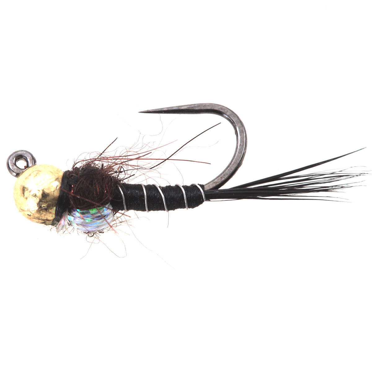 Black Flash Back Jig #16BL | Fishing Flies \ Nymph \ Tungsten Bead Head ...