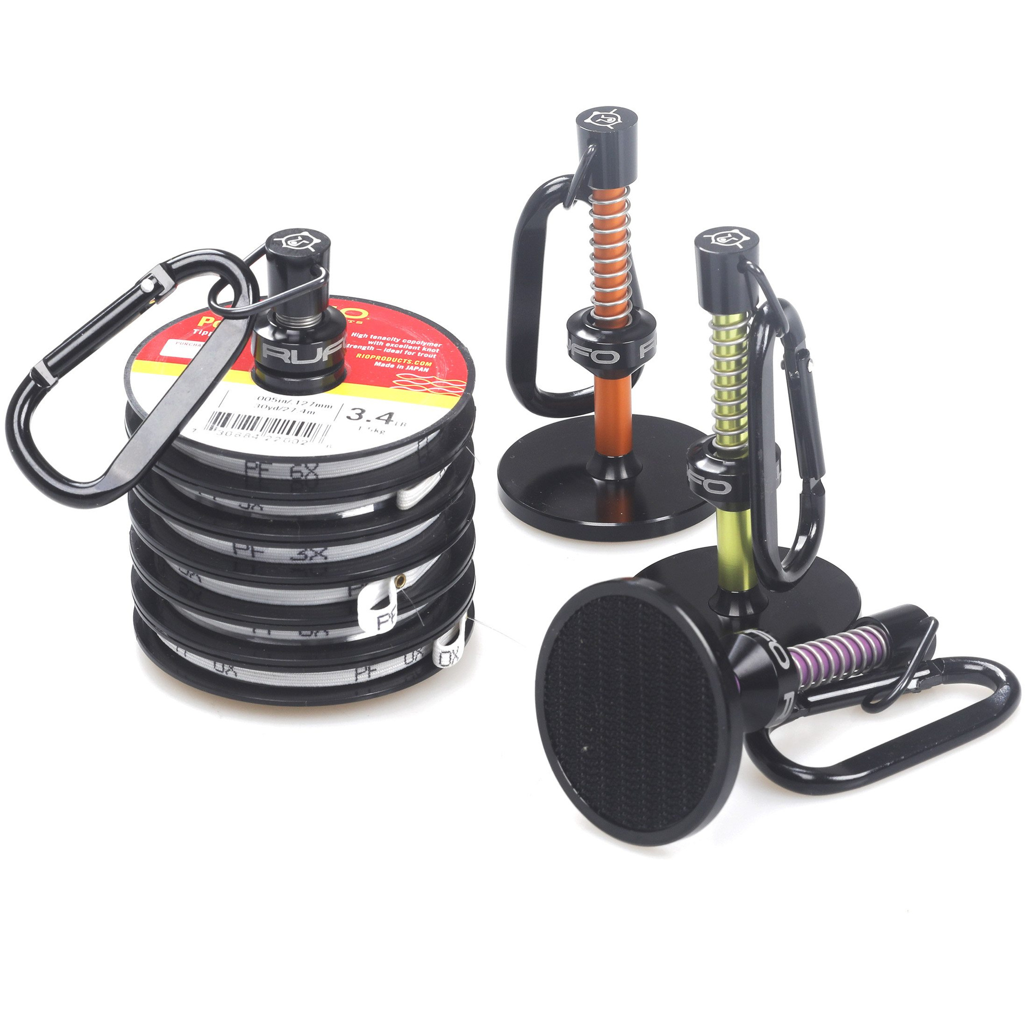 Rufo Spring-loaded Tippet Holder with Velcro Steel Blue | Fly Fishing ...